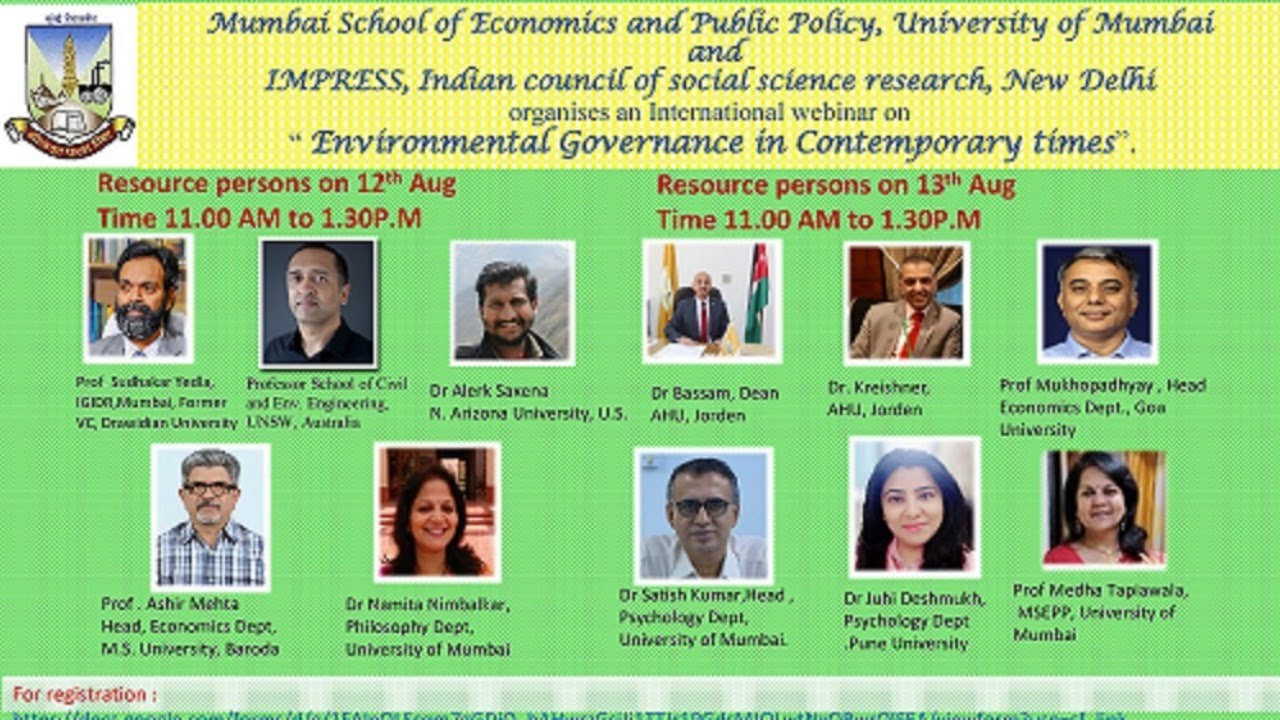 Environmental Governance in Contemporary times 13th AUG http://www ...
