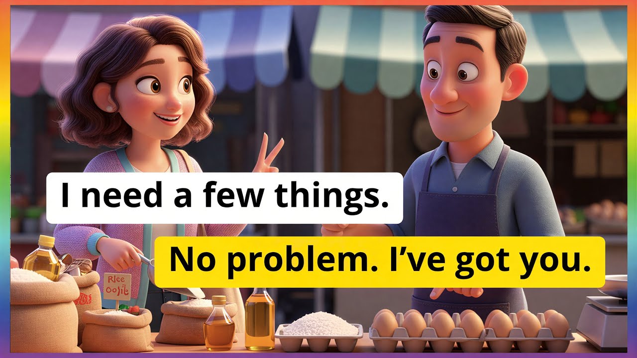 10 Easy English Conversations at Local Markets | Real Life Dialogues ...