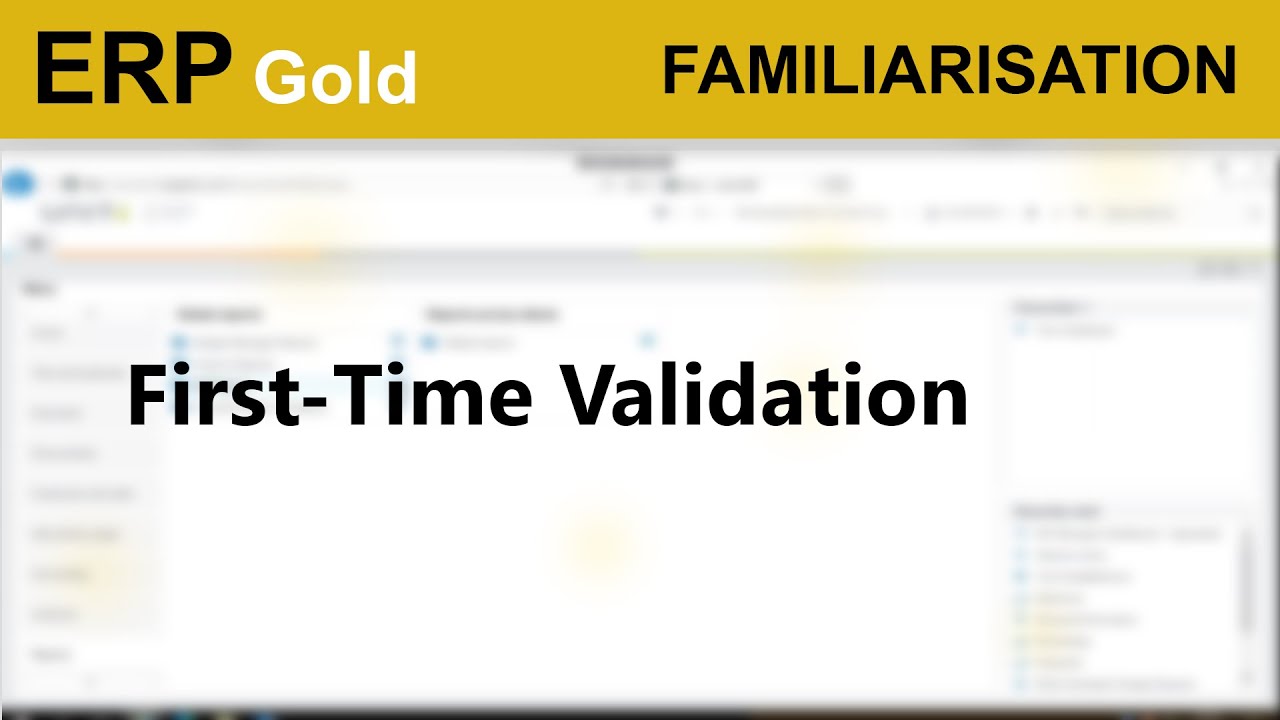 ERP Gold: First-Time Validation - YouTube