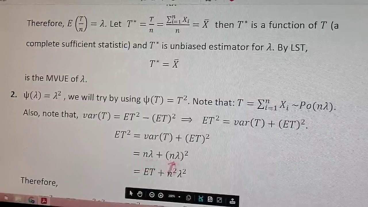 STAT 631 Lec 21 and 22 - MVUE Examples - YouTube