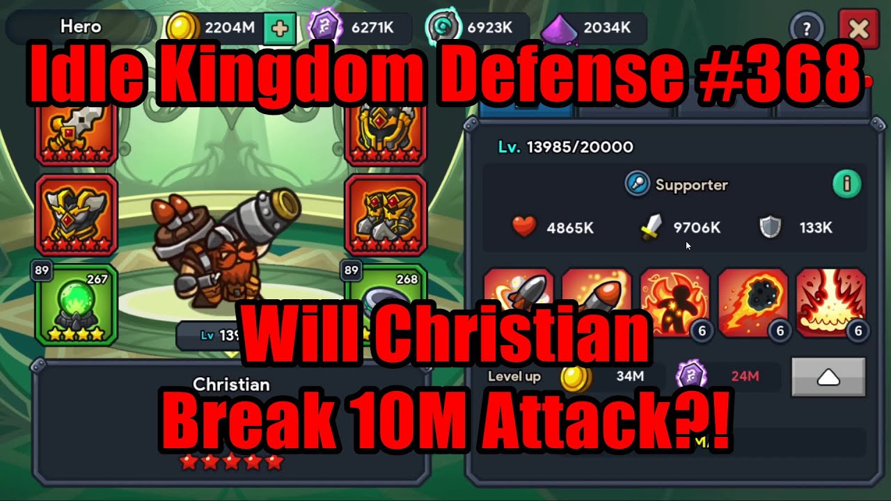 Idle Kingdom Defense #368 - Will Christian Break 10M Attack?! (Stage ...