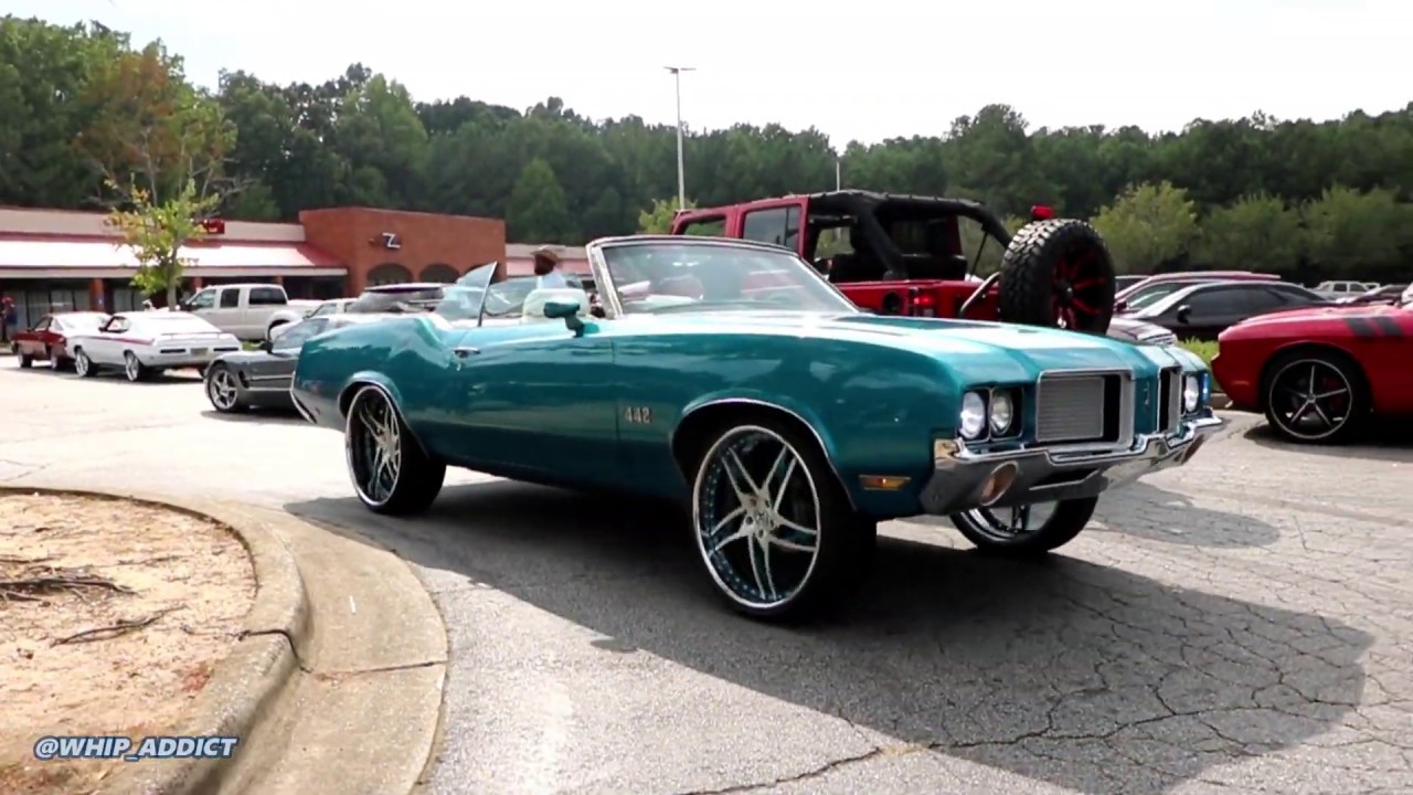 WhipAddict: Kandy Teal 72' Oldsmobile Cutlass 442 Convertible on Rucci ...
