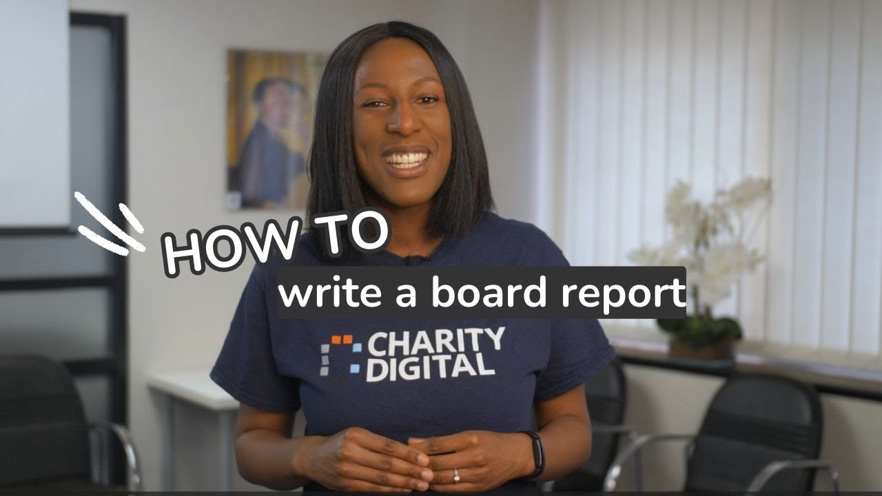 What to include in your charity board report - YouTube