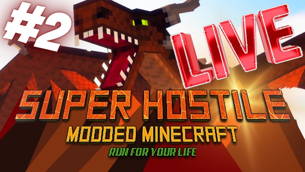 Super Hostile Modded Minecraft - LIVE! Episode 2 - YouTube