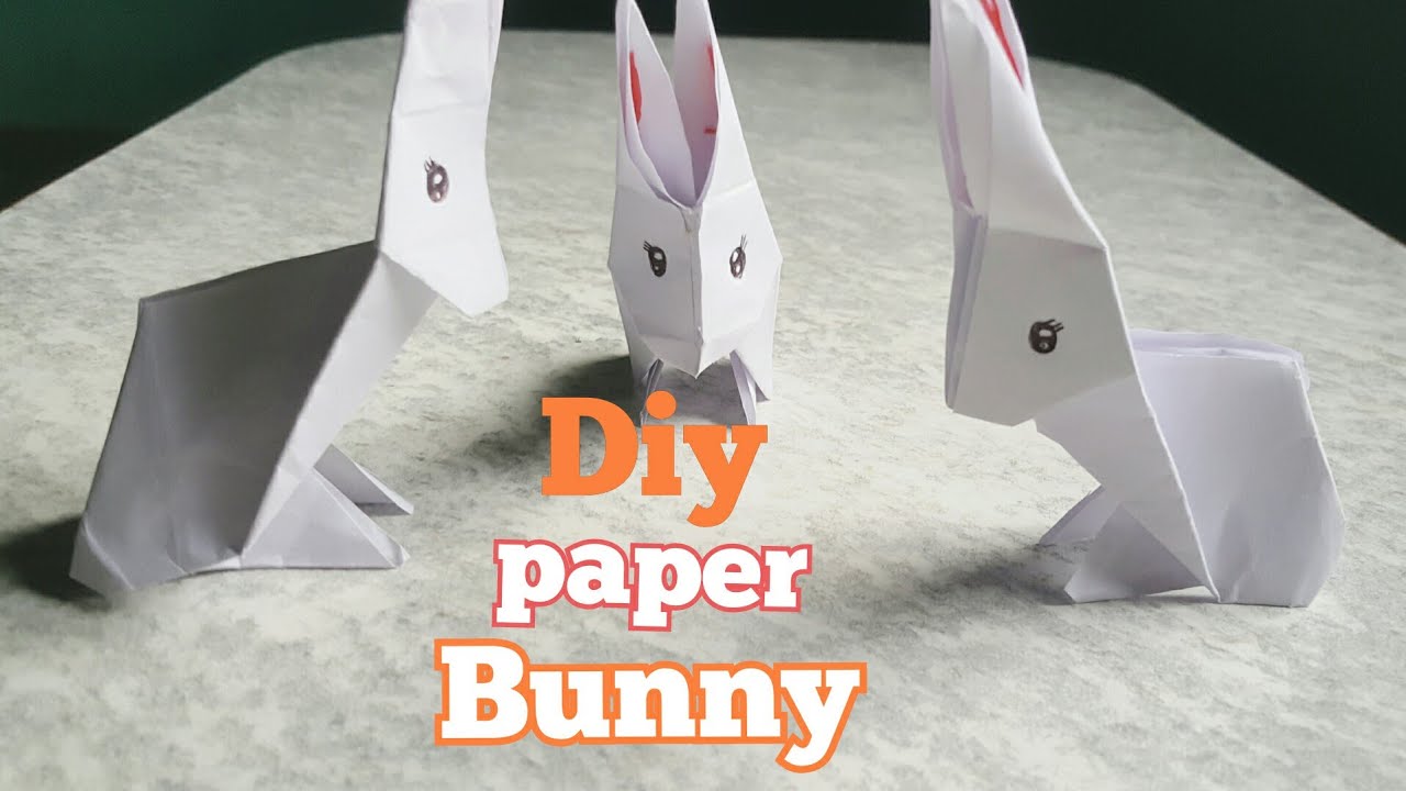 how to make paper bunny - YouTube