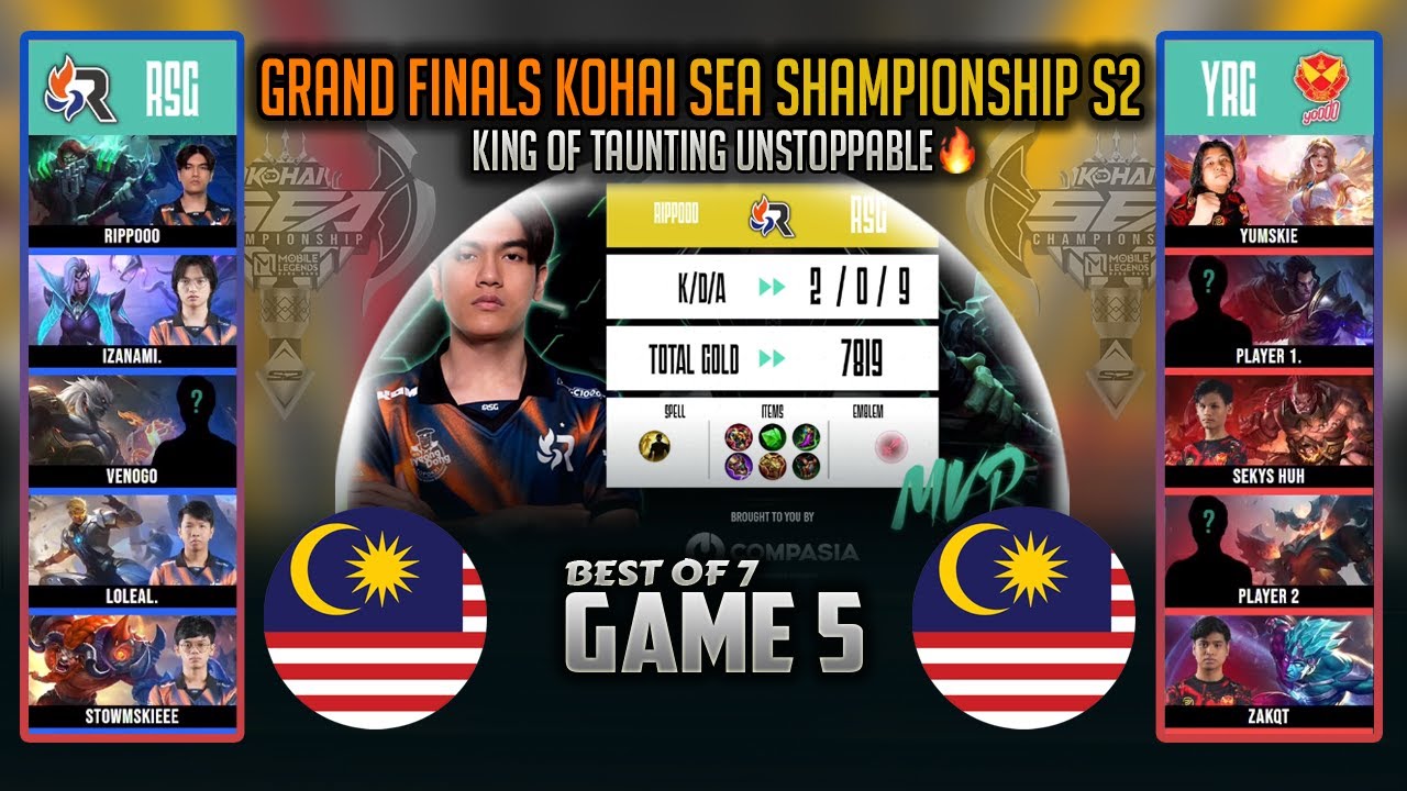 RIPPO IS ONLINE 🔥 YOODO RED GIANTS VS RSG MY GAME 5 GRAND FINALS KOHAI ...