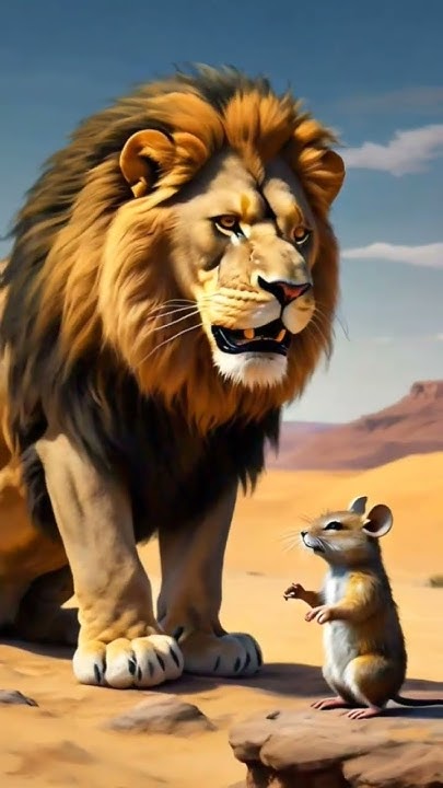 The lion and the mouse and Aesop #story - YouTube