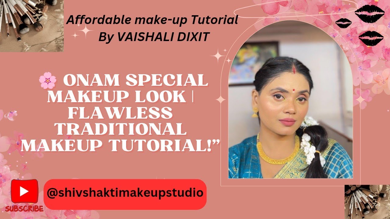 "Transform into a South Indian Beauty🌸 Onam Special look | Flawless ...