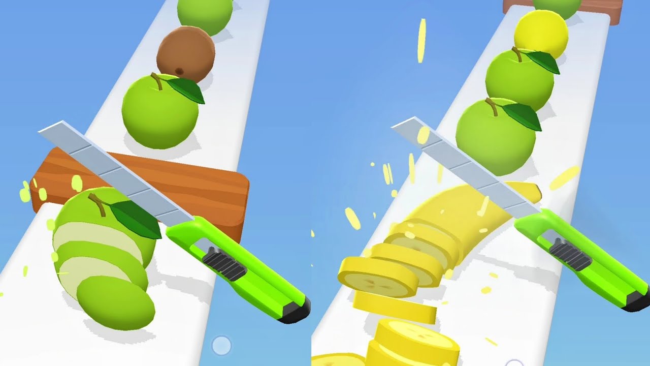 Perfect Slices Game! Satisfying and relaxing ASMR slicing video - YouTube