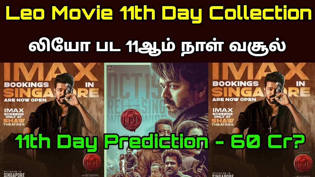 Leo Tamil Movie 11th Day Worldwide Box Office Collection - Leo Eleventh ...