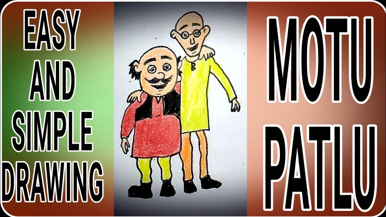 MOTU PATLU EASY DRAWING - YouTube