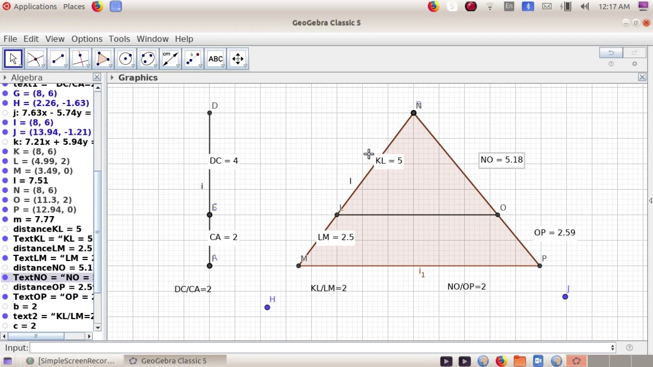 GeoGebra- Basic Ratio Principle - YouTube