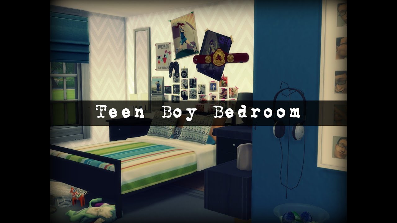 The Sims 4: Room Build | Teen Boy Bedroom - YouTube