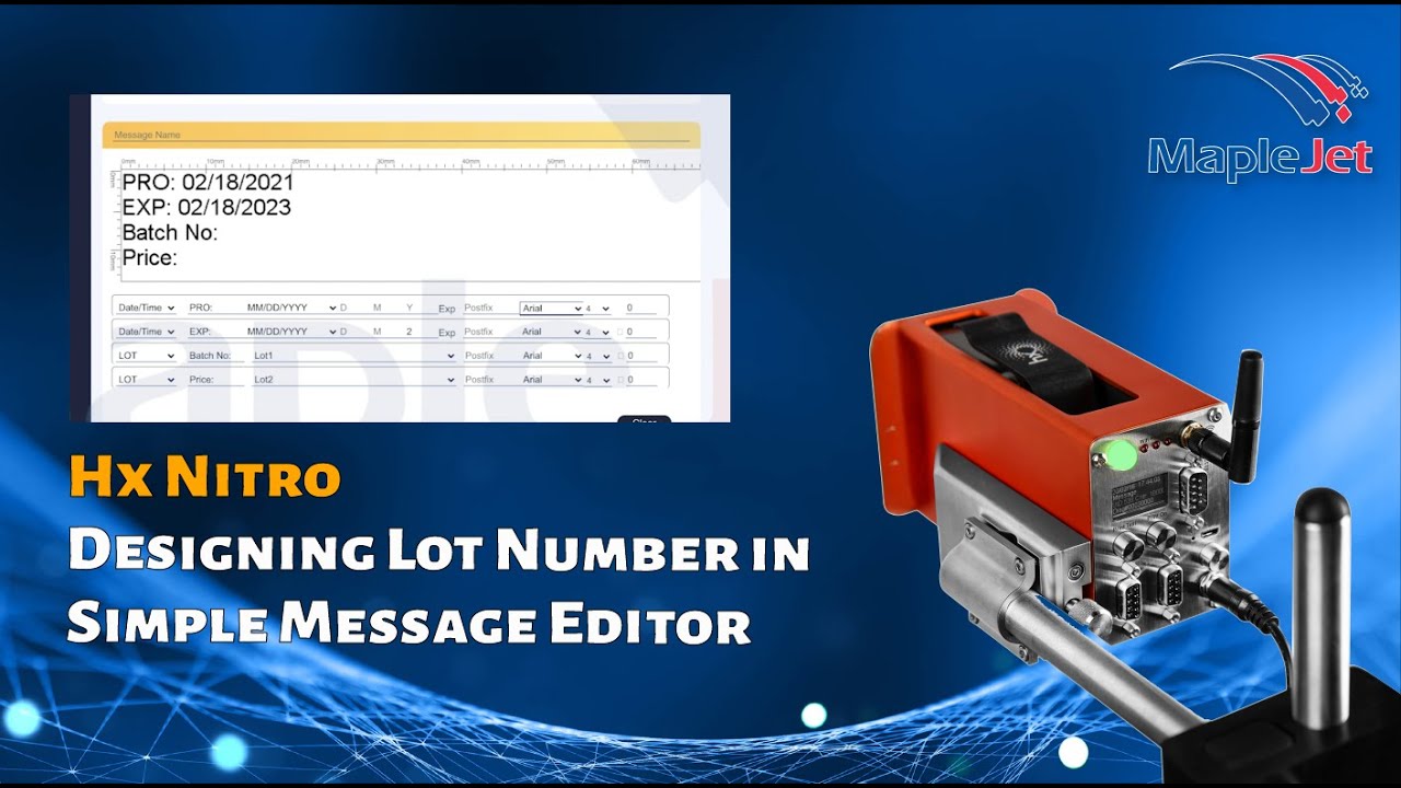 Designing Lot Number in Simple Message Editor Version 66 - YouTube