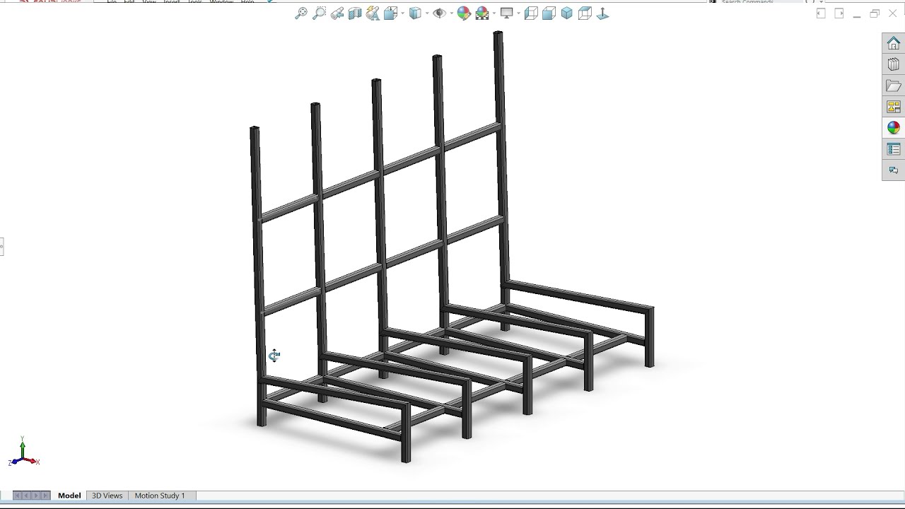 L Frame Shape Storage Glass Rack #277 |Industrial design ||SolidWorks ...