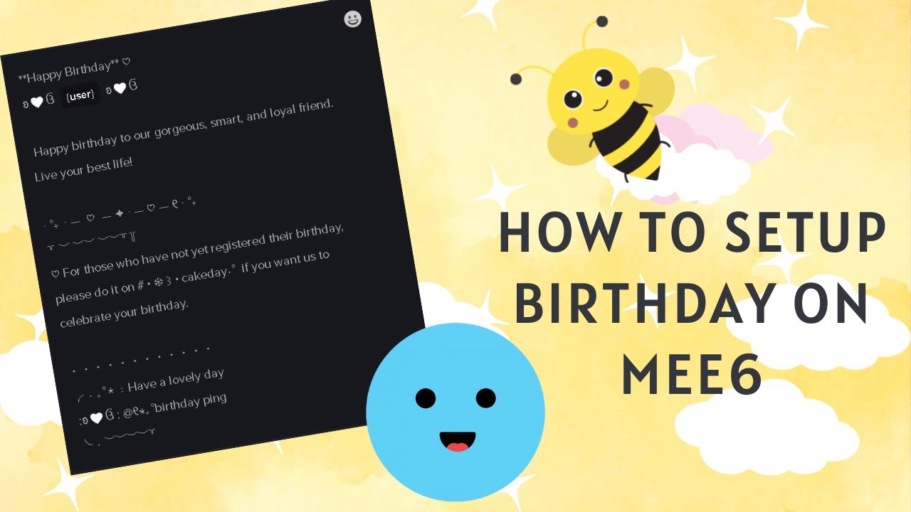 ༘♡ ⋆｡˚ How to set up MEE6 Birthday AESTHETIC SERVER (PART 7) (UPDATED ...