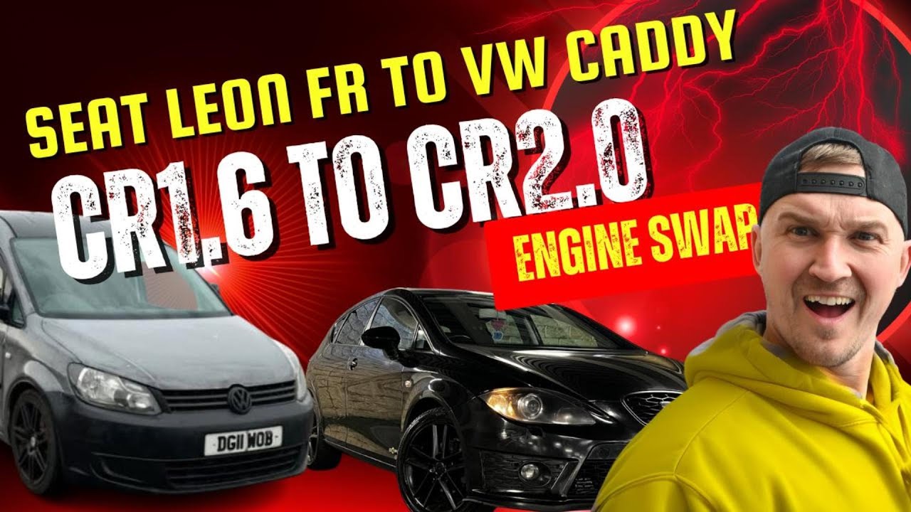 VW CADDY ENGINE SWAP 1.6 to 2.0 UPGRADE - YouTube