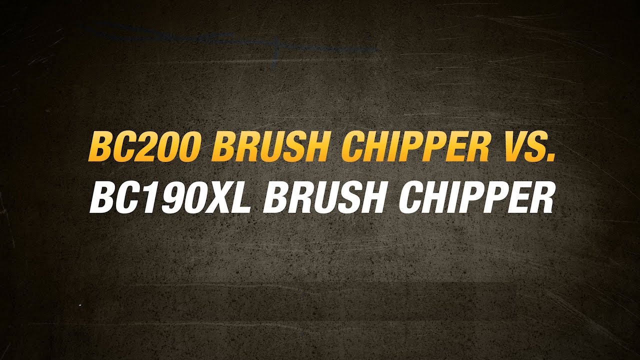 Vermeer BC200 vs. Vermeer BC190XL brush chipper comparison - YouTube