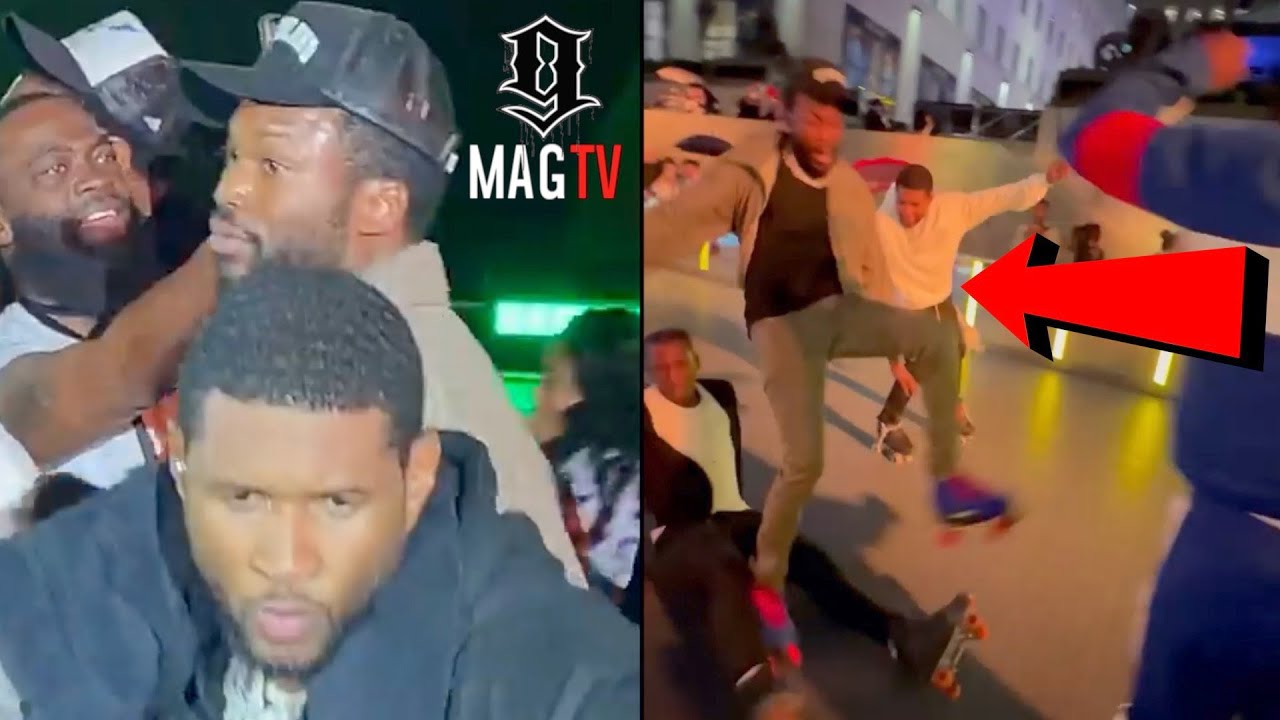 Meek Mill Falls Again At Usher's Flippers Grand Opening! 😱 - YouTube