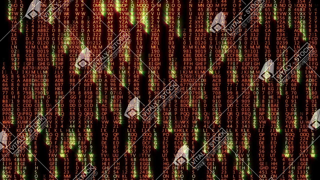 The abstract matrix code is moved in the virtual space - YouTube