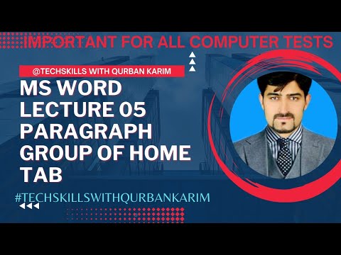 Lecture 005||MS Word||Paragraph group of home tab||shortcut keys ...
