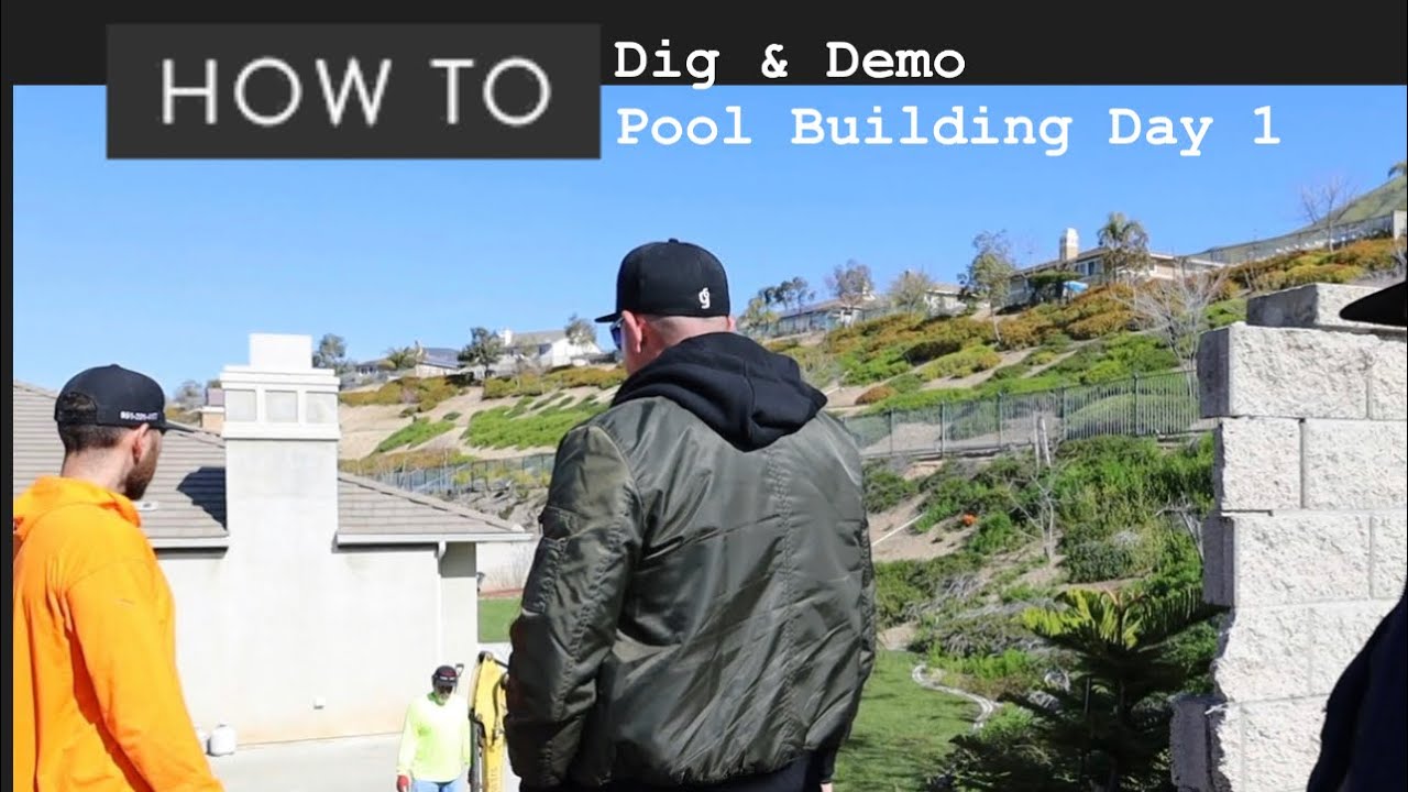 Building your Dream Backyard: Day 1 Pool demo and Dig #diy #howto #bts ...