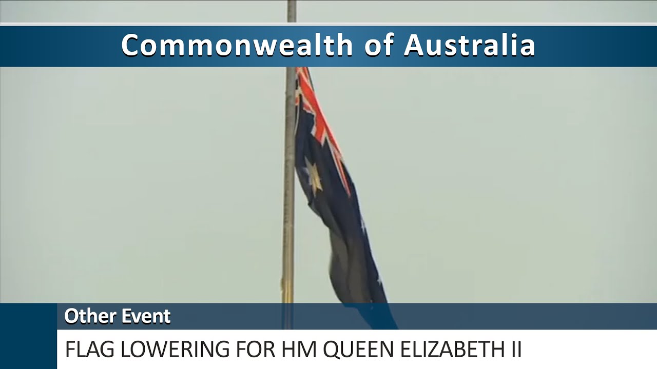Flag Lowering Ceremony Commemorating the Life of Her Majesty Queen ...