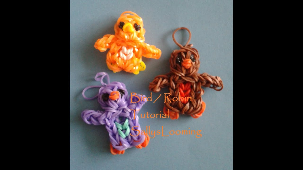 Bird / Robin Charm Loom Band Tutorial - YouTube
