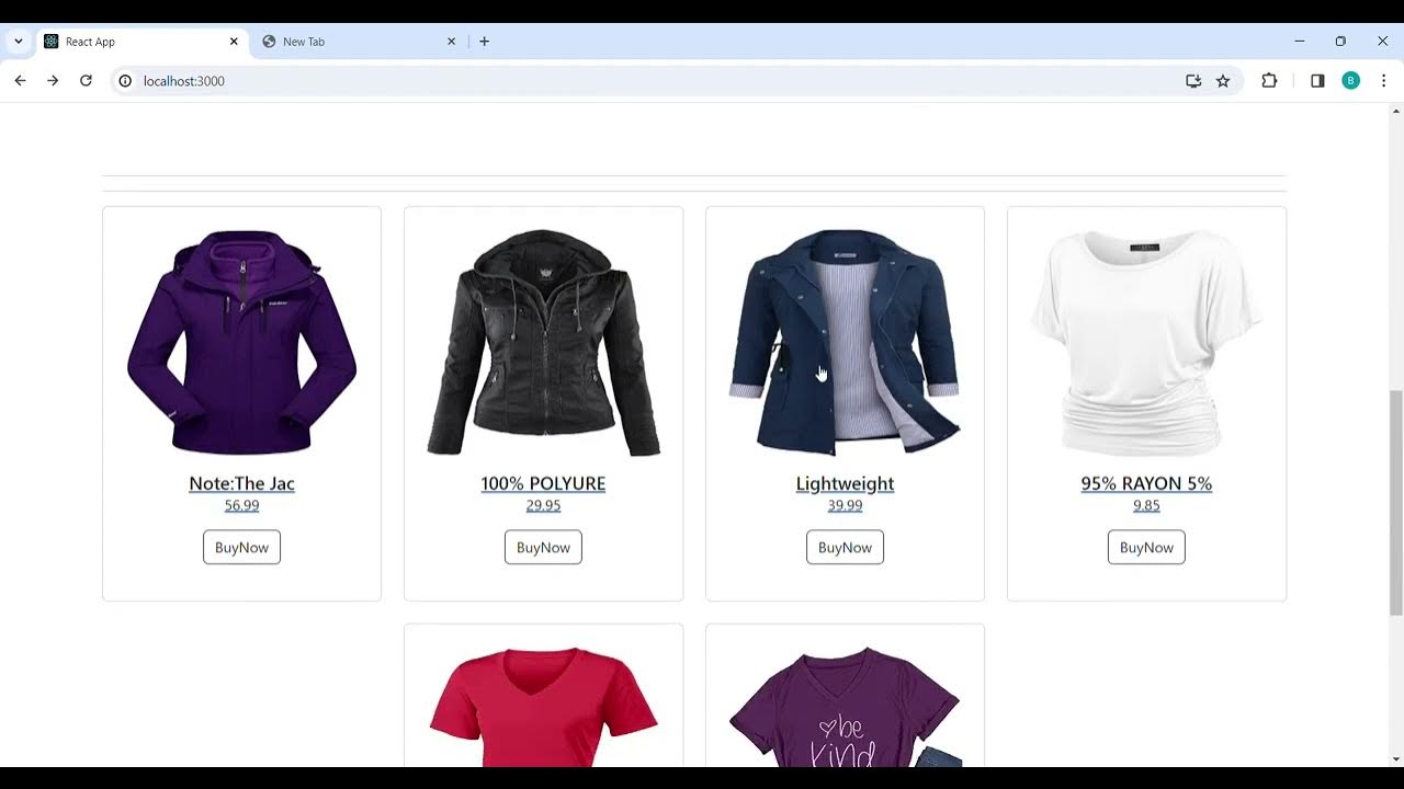 React E-commerce project - YouTube