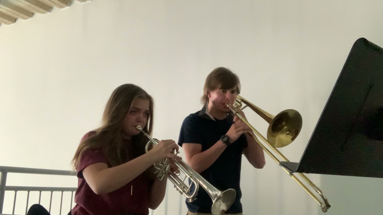 Trumpet and Trombone Duets - Sarah Grace Kimberly and Caeden Harrison ...