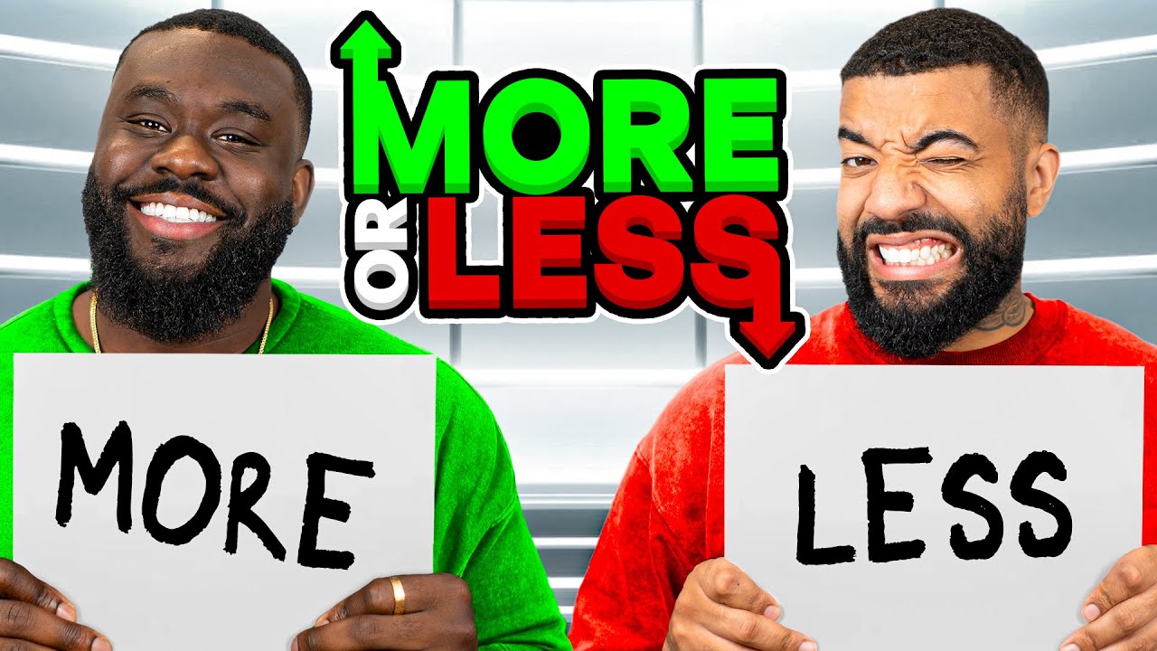 MORE OR LESS GAME! - YouTube