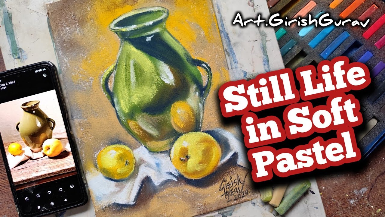 Still Life in Soft Pastel Colour step by step #art #artist #pastelcolor ...
