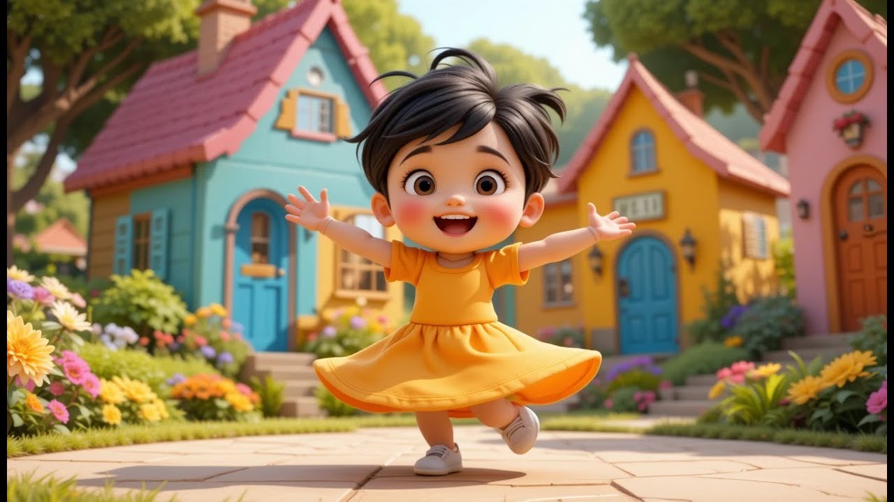 Round and Round, Baby Twirl So Fast Rhyme Song | Popular Nursery Rhyme ...