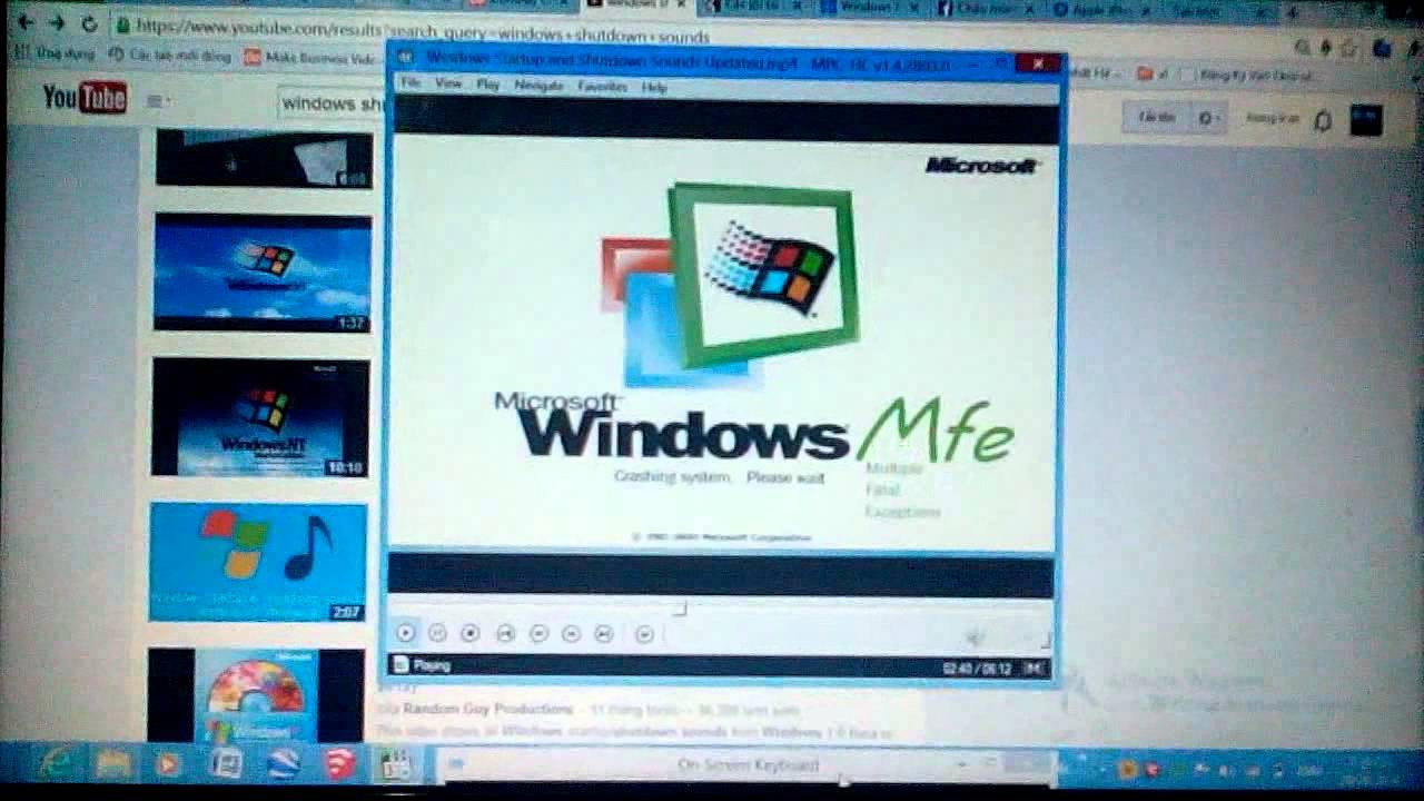 Windows startup and shutdown sounds super fast spe - YouTube