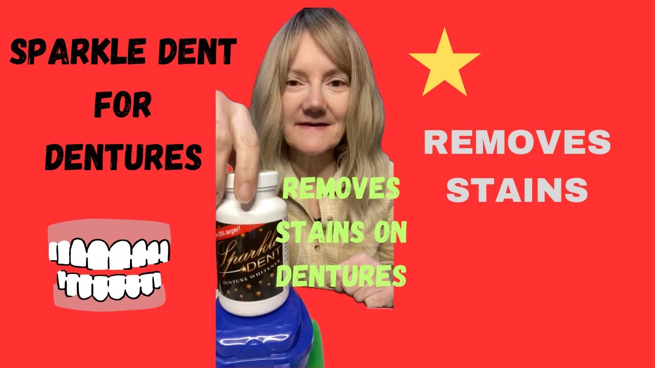 Soaking my dentures in Sparkle Dent - YouTube