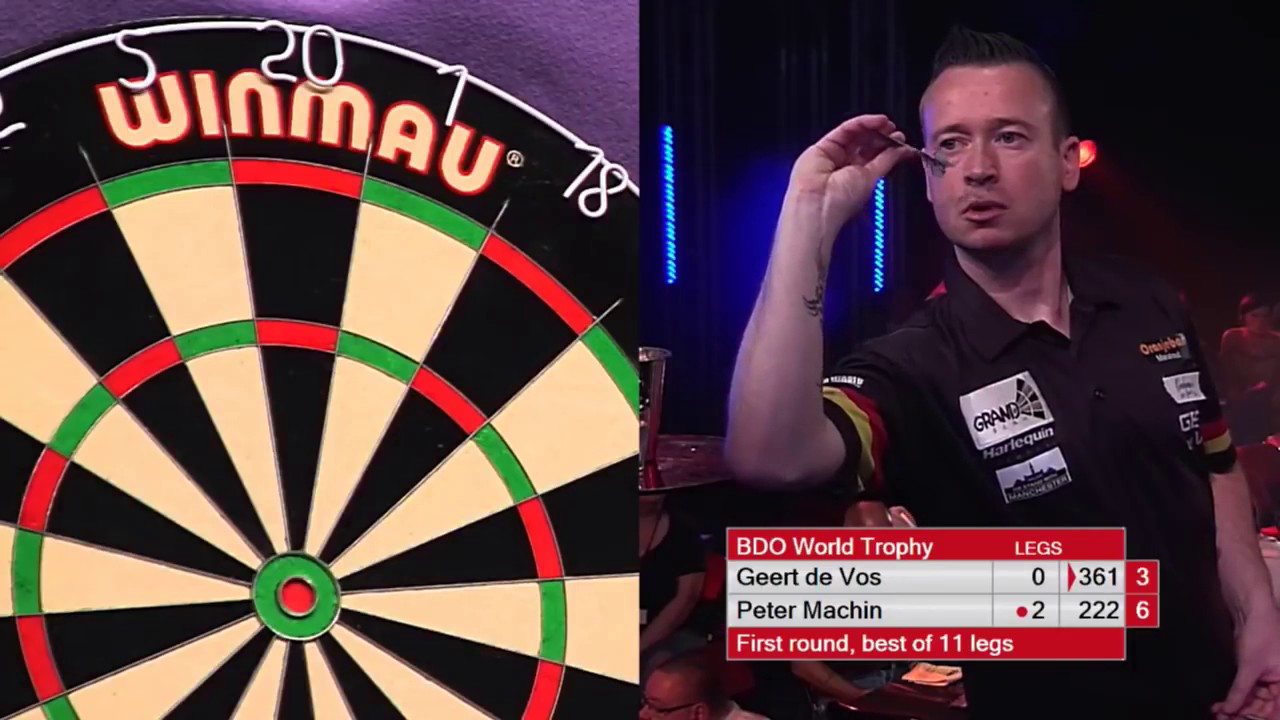 Geert de Vos vs Peter Machin Darts World Trophy 2017 Round 1 - YouTube