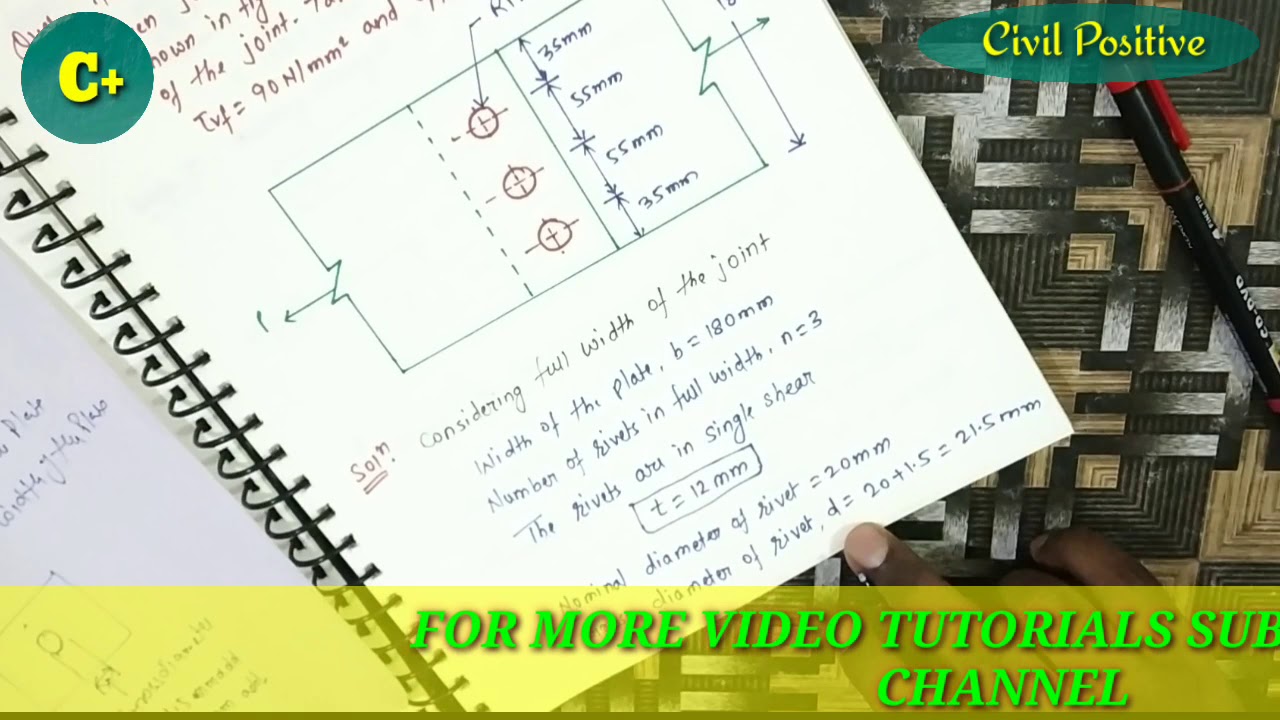 RIVETED CONNECTIONS PART-2 (LAP JOINT) , Structural Steel connections ...