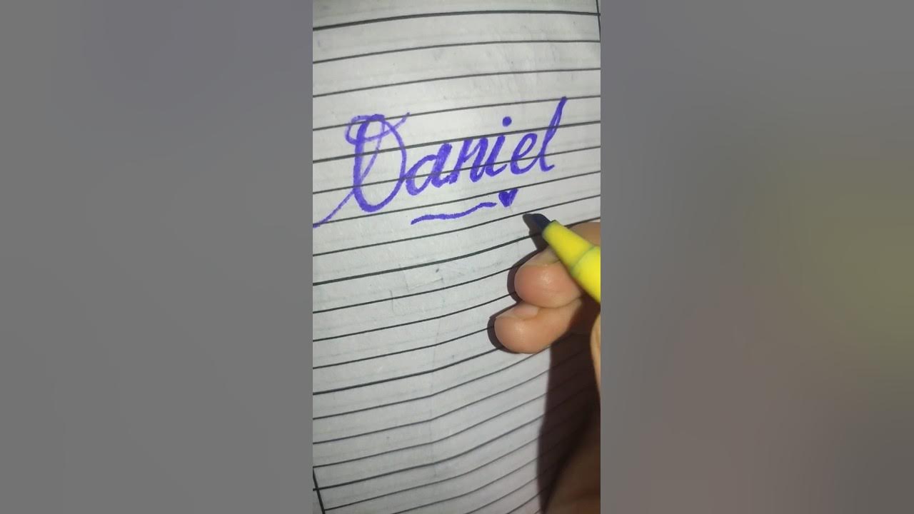 DanieL | How to write Daniel In active Cursive Writing #satisfying # ...