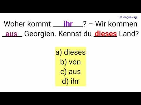 A1, A2, B1 - Deutsch lernen, Grammatik Test, Deutsche Grammatik, Verb ...