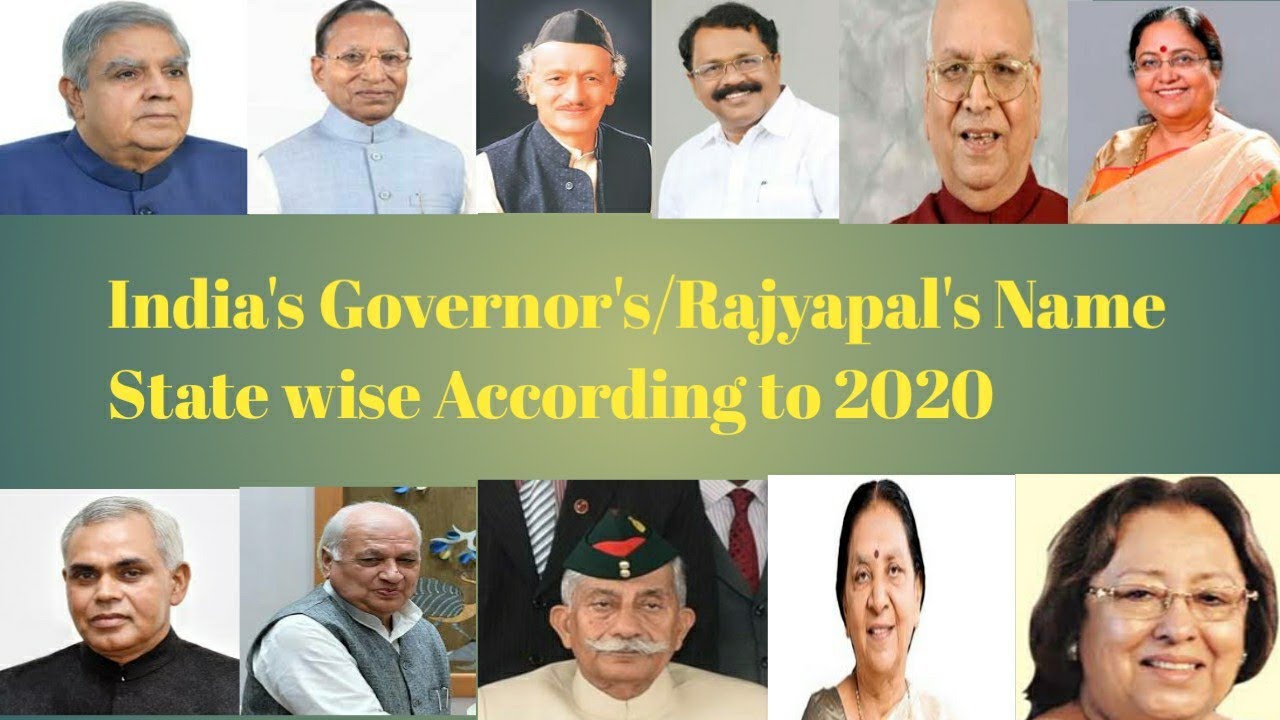 Current GOVERNORS of India 2020 | Indian States And Governors List ...