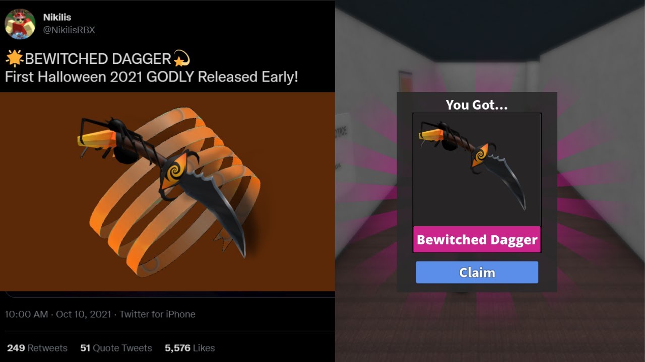 MM2 HALLOWEEN GODLY BEWITCHED DAGGER LEAKED EARLY BY NIKILIS AND ...