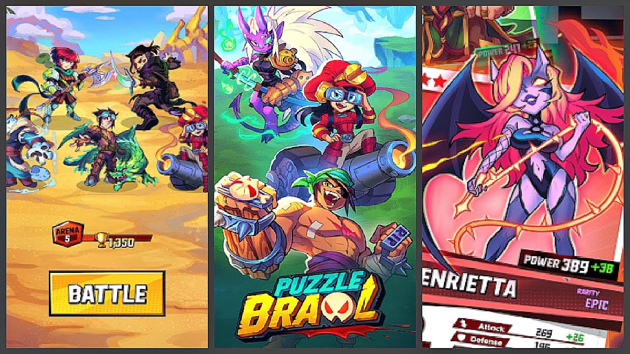 Puzzle Brawl - Match 3 PvP RPG (Gameplay Android) - YouTube