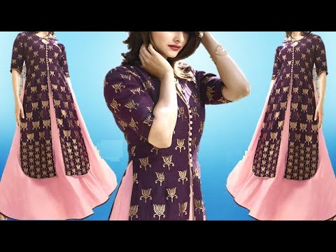 DIY Designer Double Layer Kurti Cutting And Stitching Full Tutorial ...