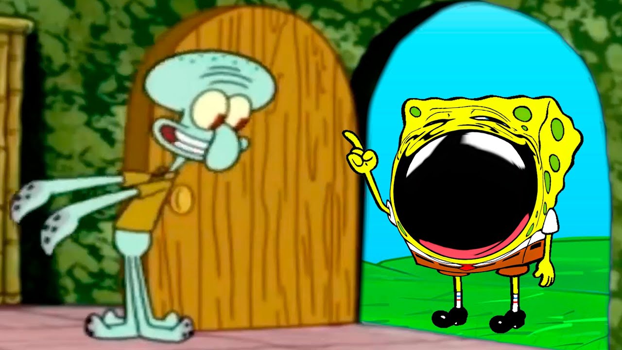 Crazy Spongebob meme - pop spongebob characters door edition - YouTube