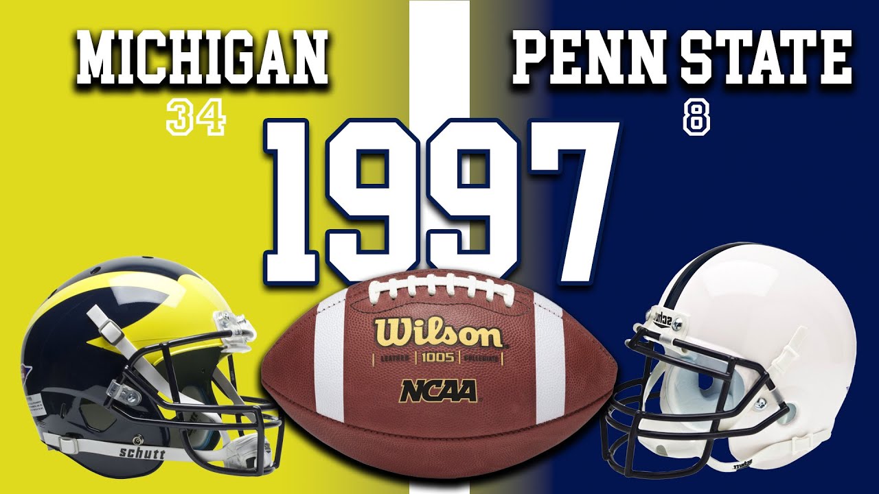 Penn State vs. Michigan 1997 FULL GAME - YouTube