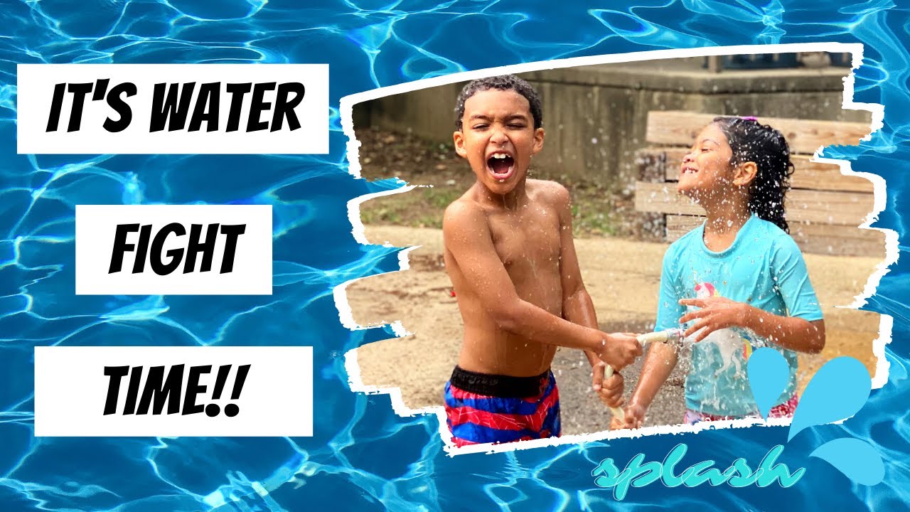 Water Gun Fight!! Splash Time! | Simmons Squad TV - YouTube