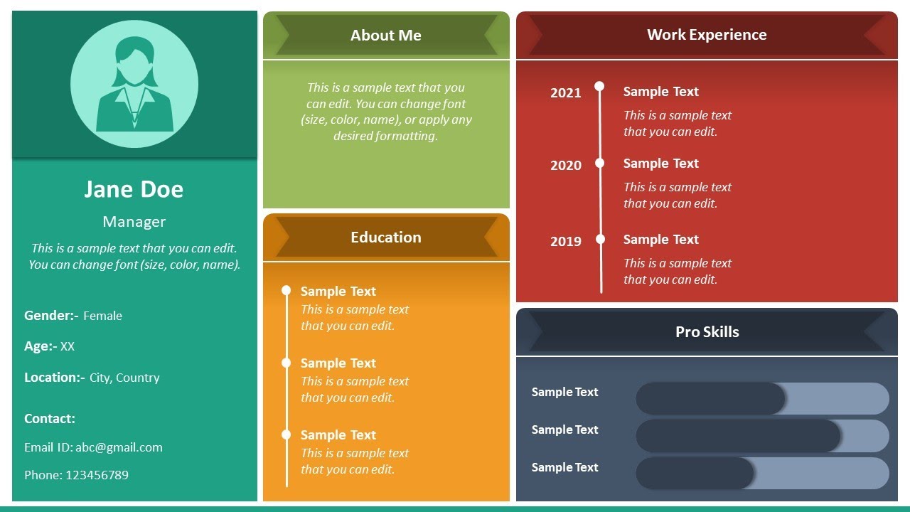 Candidate Profile Animated Presentation Slides - YouTube