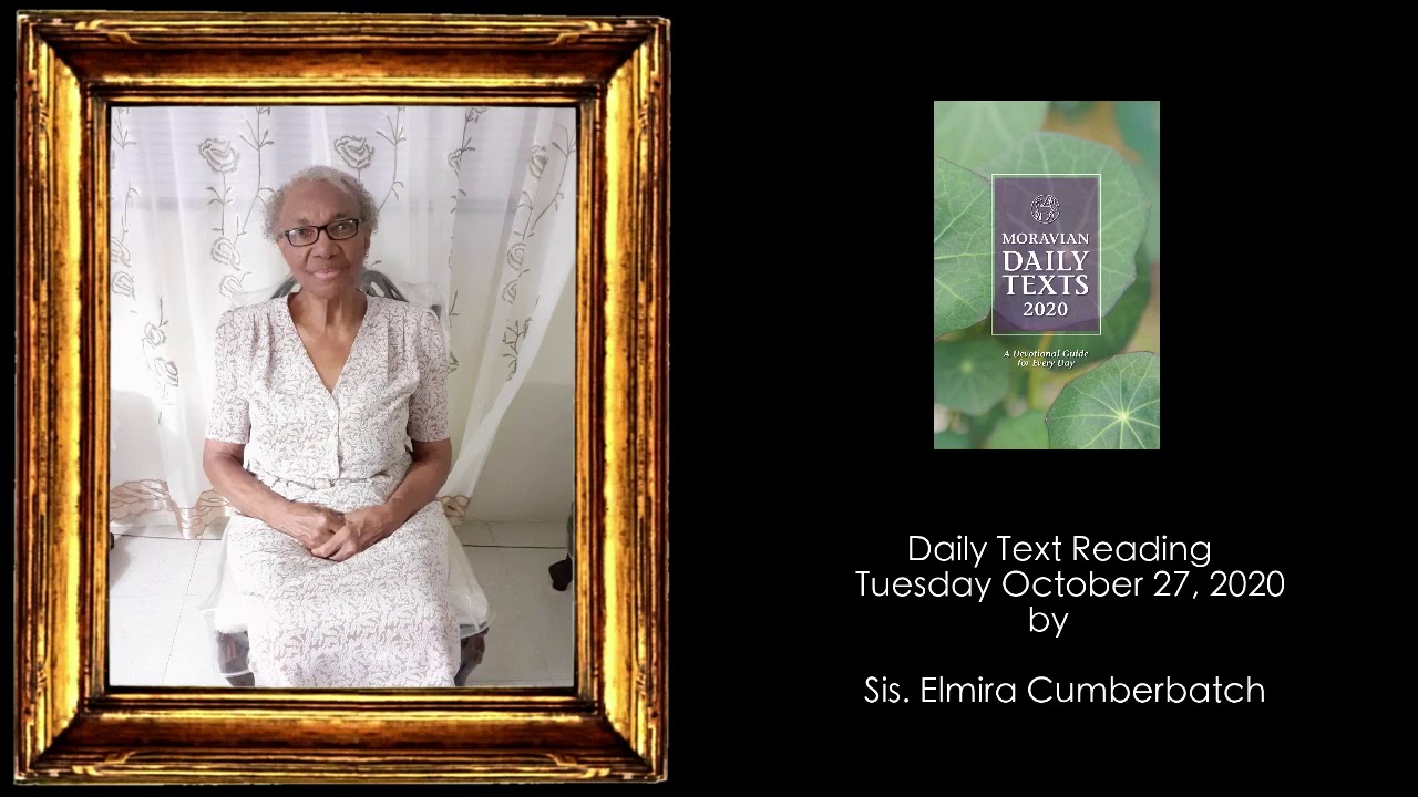 Daily Text Reading: Tuesday October 27, 2020 - YouTube