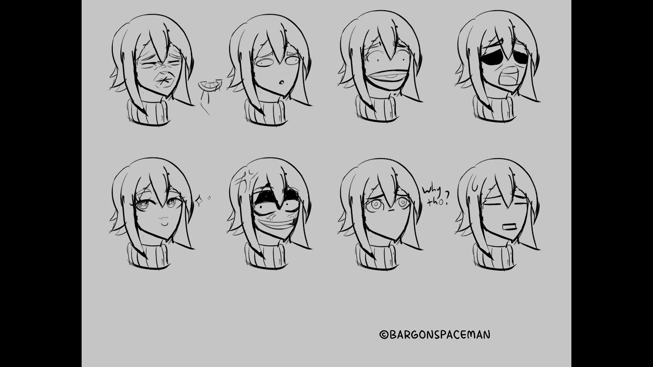 Drawing Aura, and Practicing Facial Expressions - YouTube