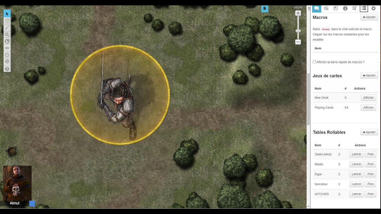 Tips Roll20 The Witcher : Table et Flip de Token pour pose et sign Quen ...
